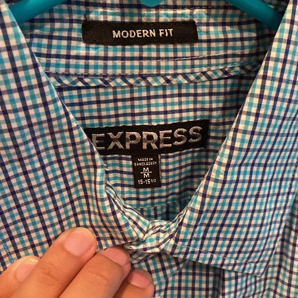 Express | Shirts | Mens Medium Plaid Express Dress Shirt | Poshmark